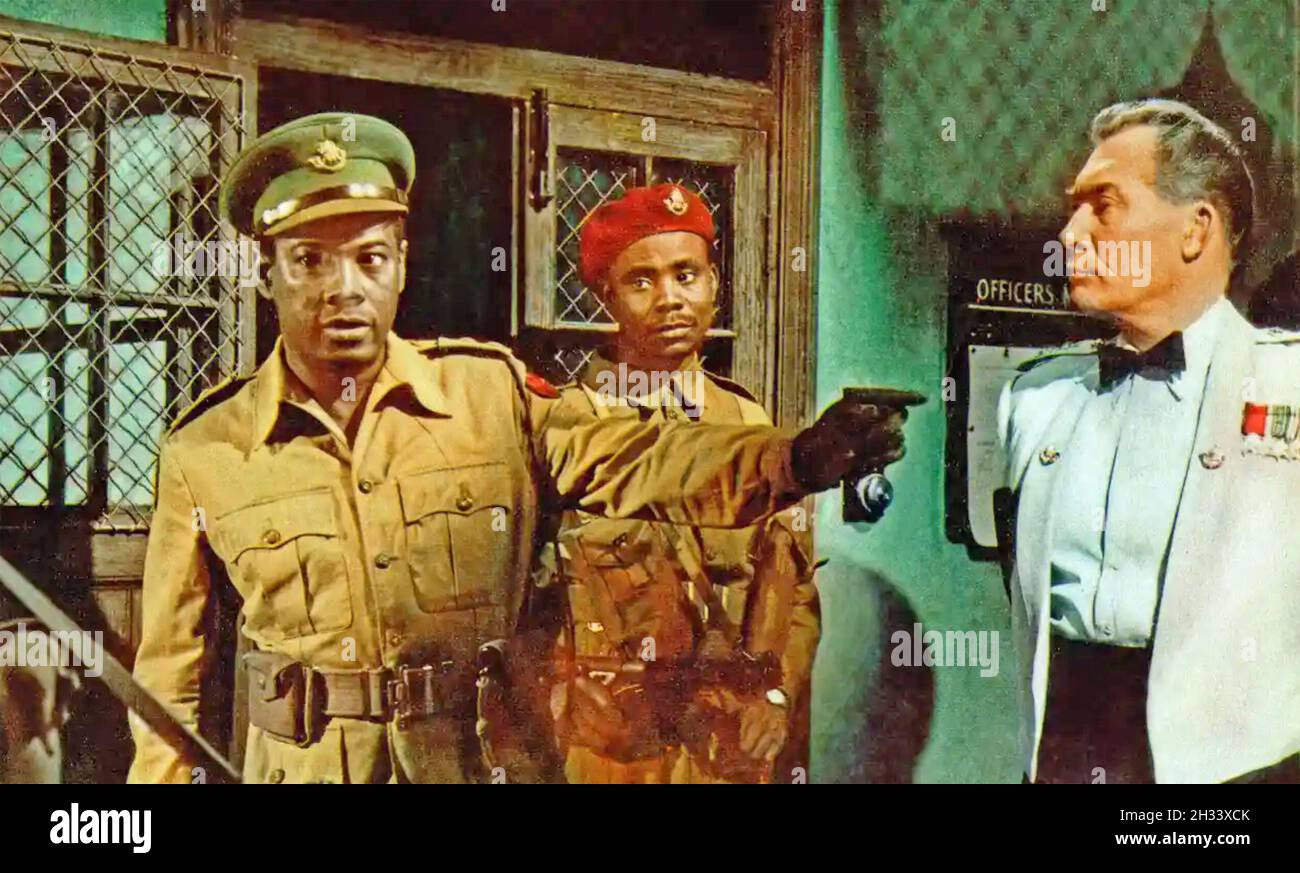 GUNS AT BATASI 1964 20th Century Fox film with Errol John at left and ...
