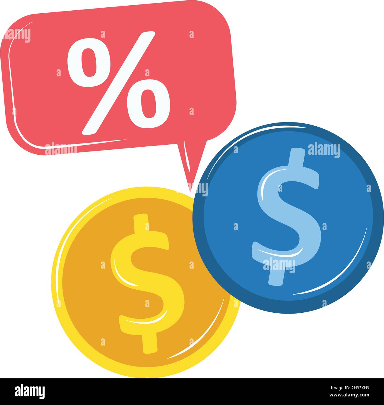 Percent tax money icon Stock Vector Images - Alamy