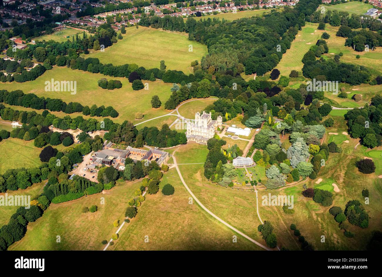 Aerial image of Wollaton Hall and Deer park, Nottingham Nottinghamshire ...