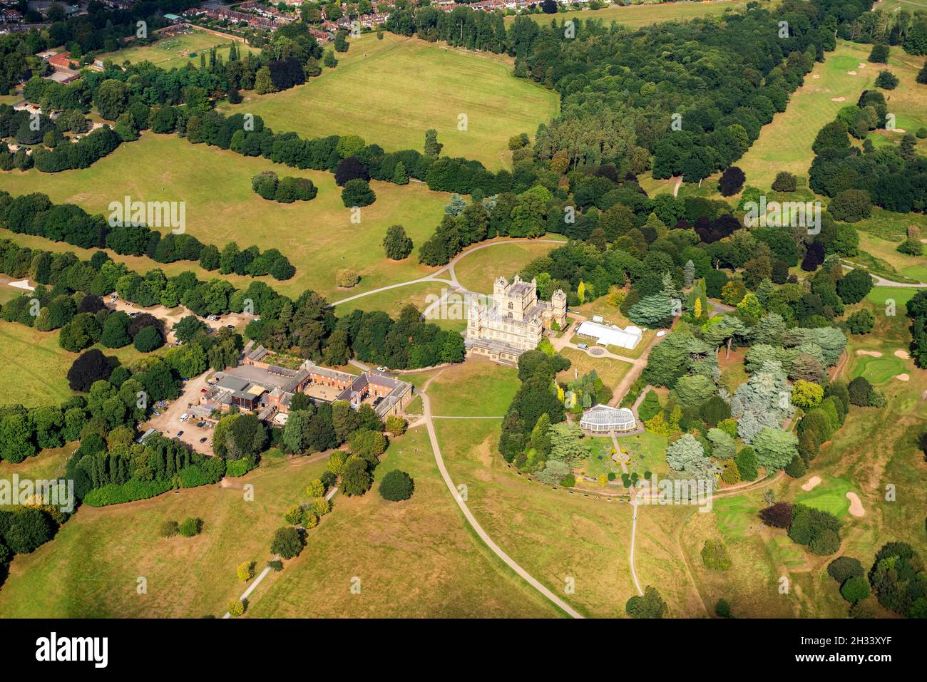 Aerial image of Wollaton Hall and Deer park, Nottingham Nottinghamshire ...