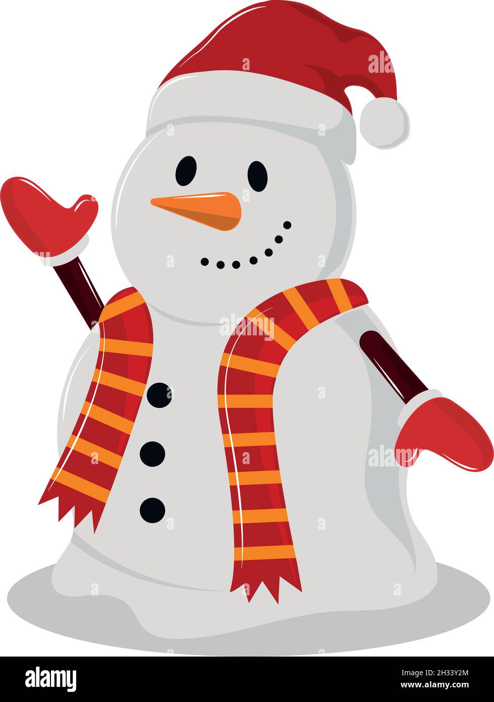 snowman waving hand Stock Vector Image & Art - Alamy
