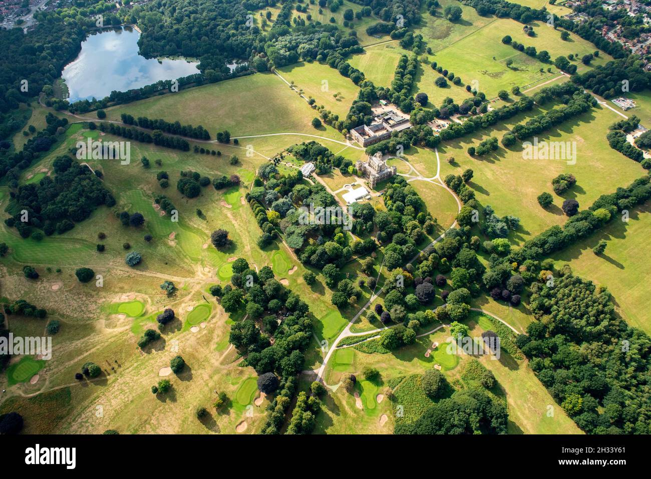 Aerial image of Wollaton Hall and Deer park, Nottingham Nottinghamshire ...