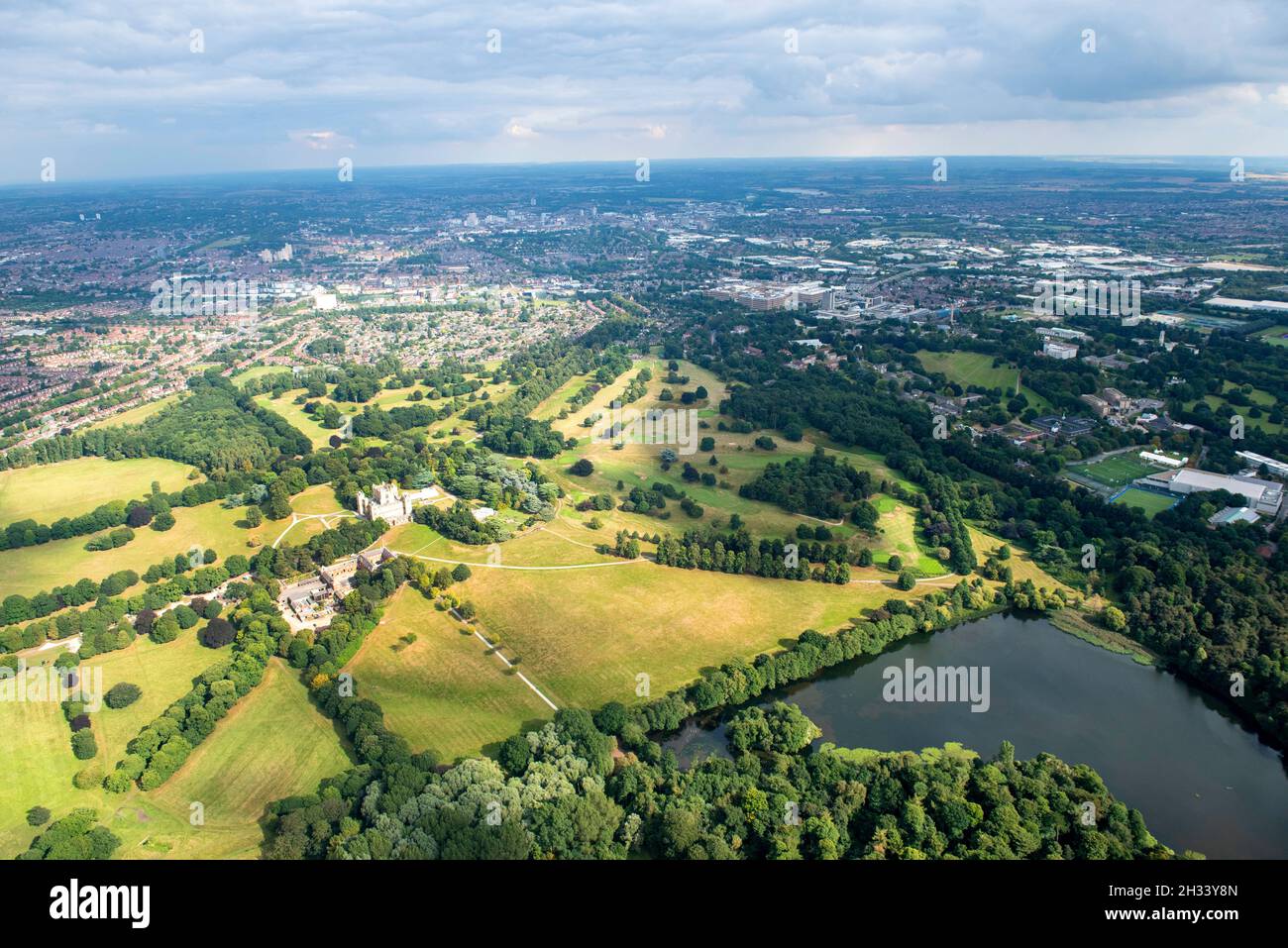 Wollaton nottingham aerial hi-res stock photography and images - Alamy