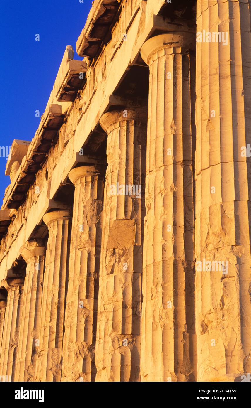 Columns of West Fascade The Parthenon, Athens, Greece Stock Photo - Alamy