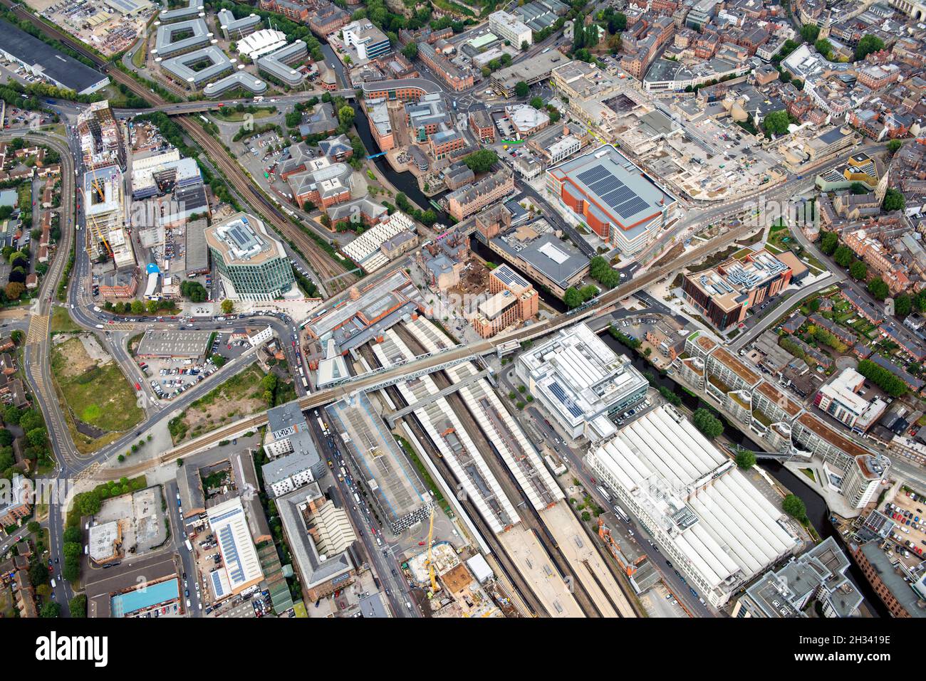 Aerial image of Nottingham City, Nottinghamshire England UK Stock Photo ...