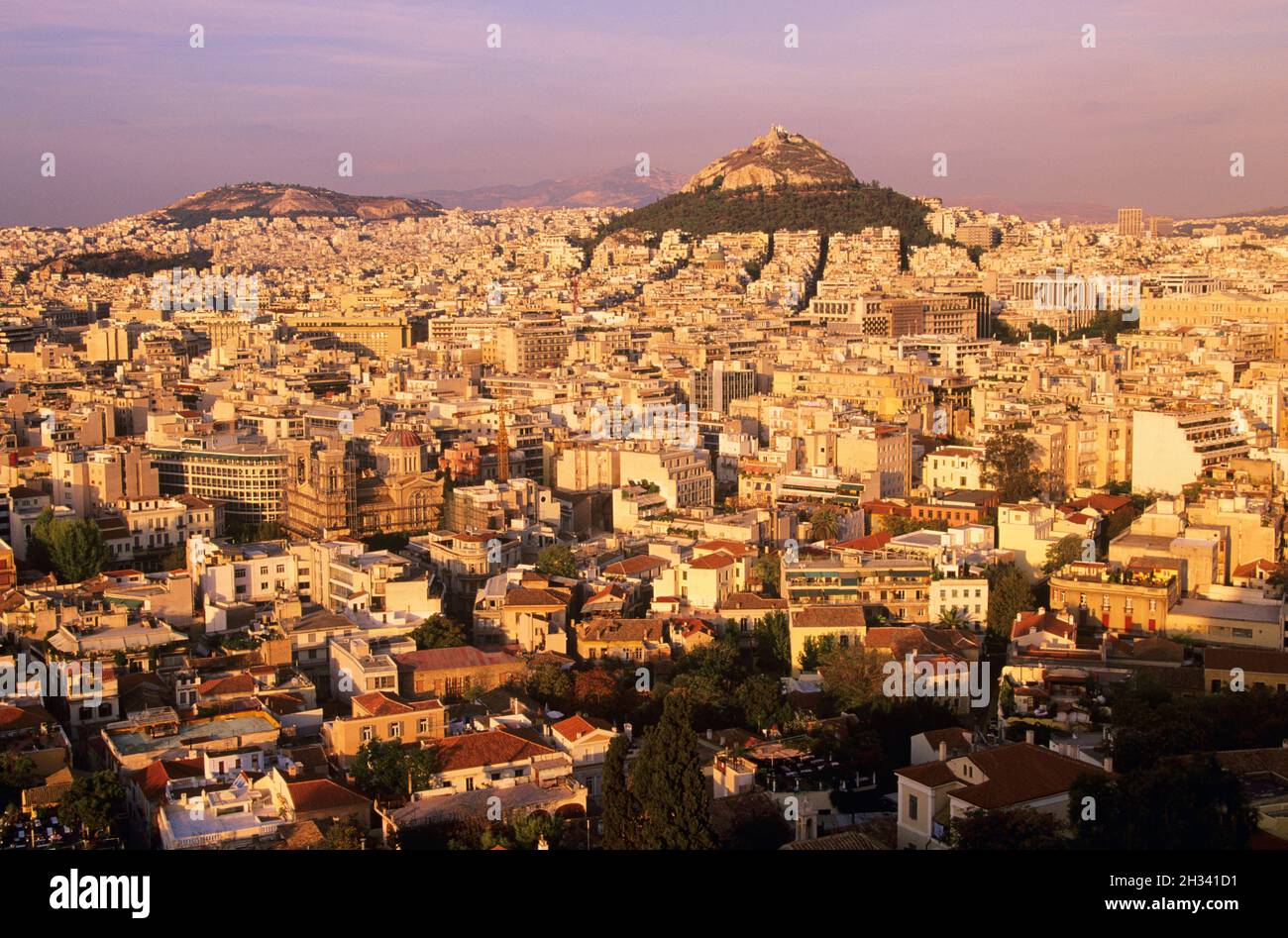Aerial View of Athens Greece Stock Photo - Alamy