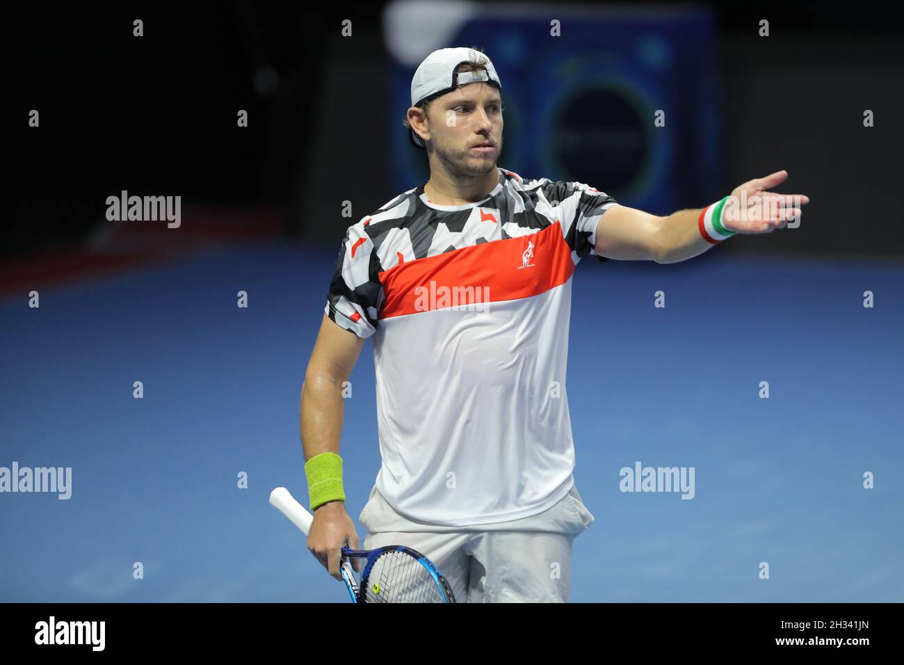 James Duckworth in action during ATP International tennis tournament St ...