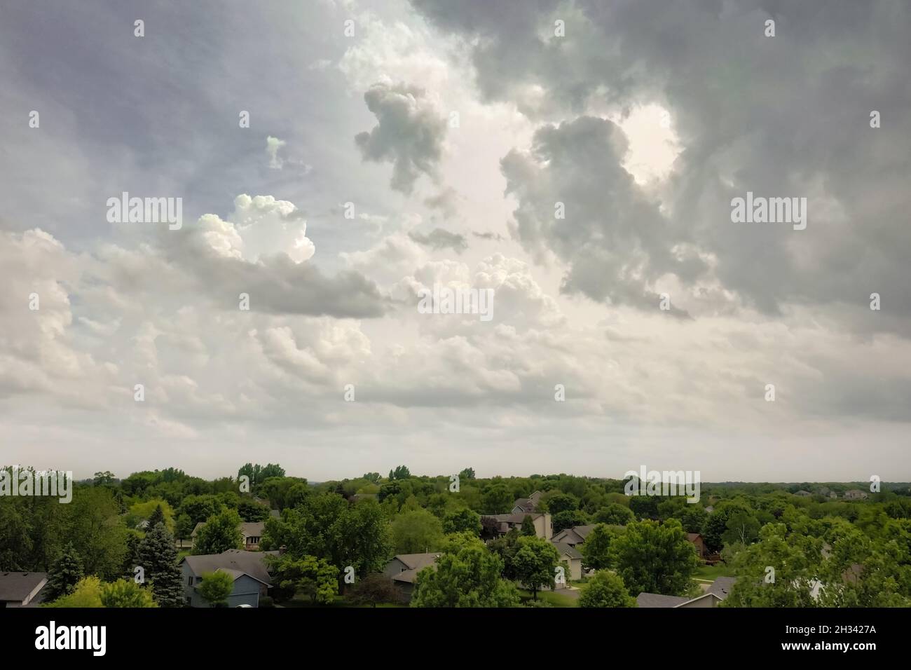 Storm Clouds Rolling In - drone aerial Stock Photo - Alamy
