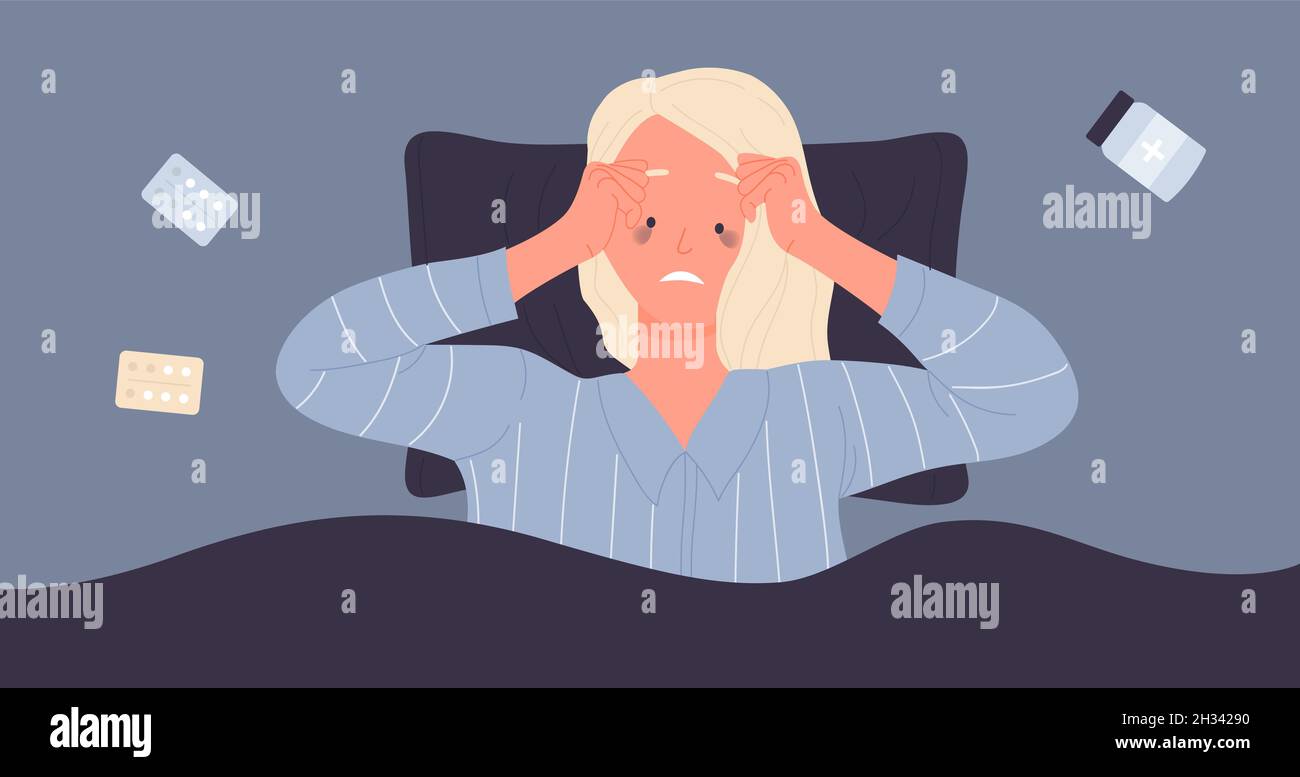 Woman bed cartoon hi-res stock photography and images - Alamy