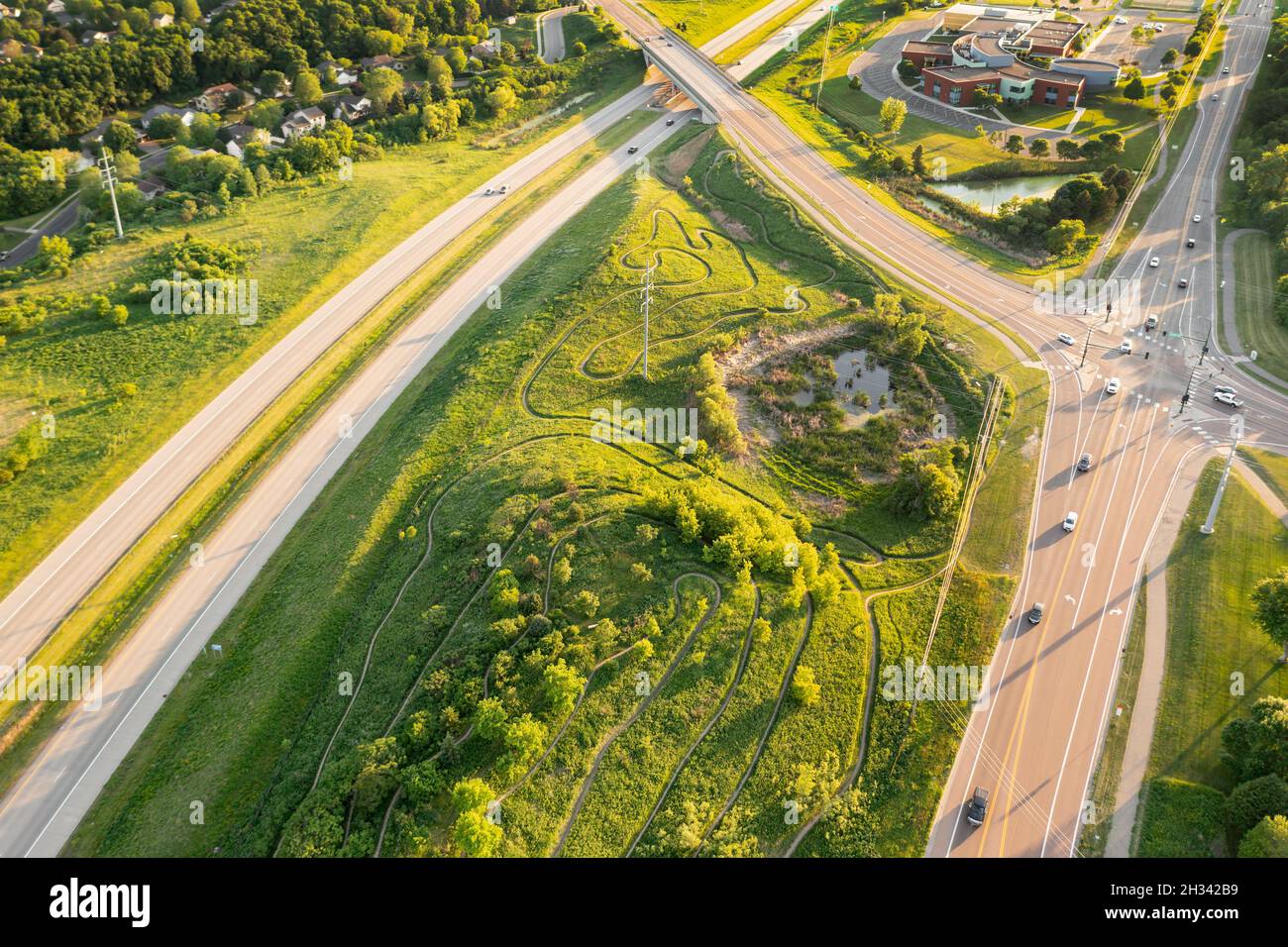 Bike track aerial hi-res stock photography and images - Alamy