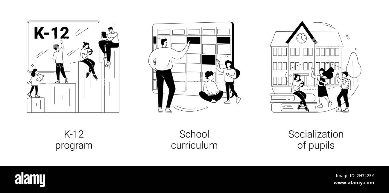 Education program abstract concept vector illustrations Stock Vector ...