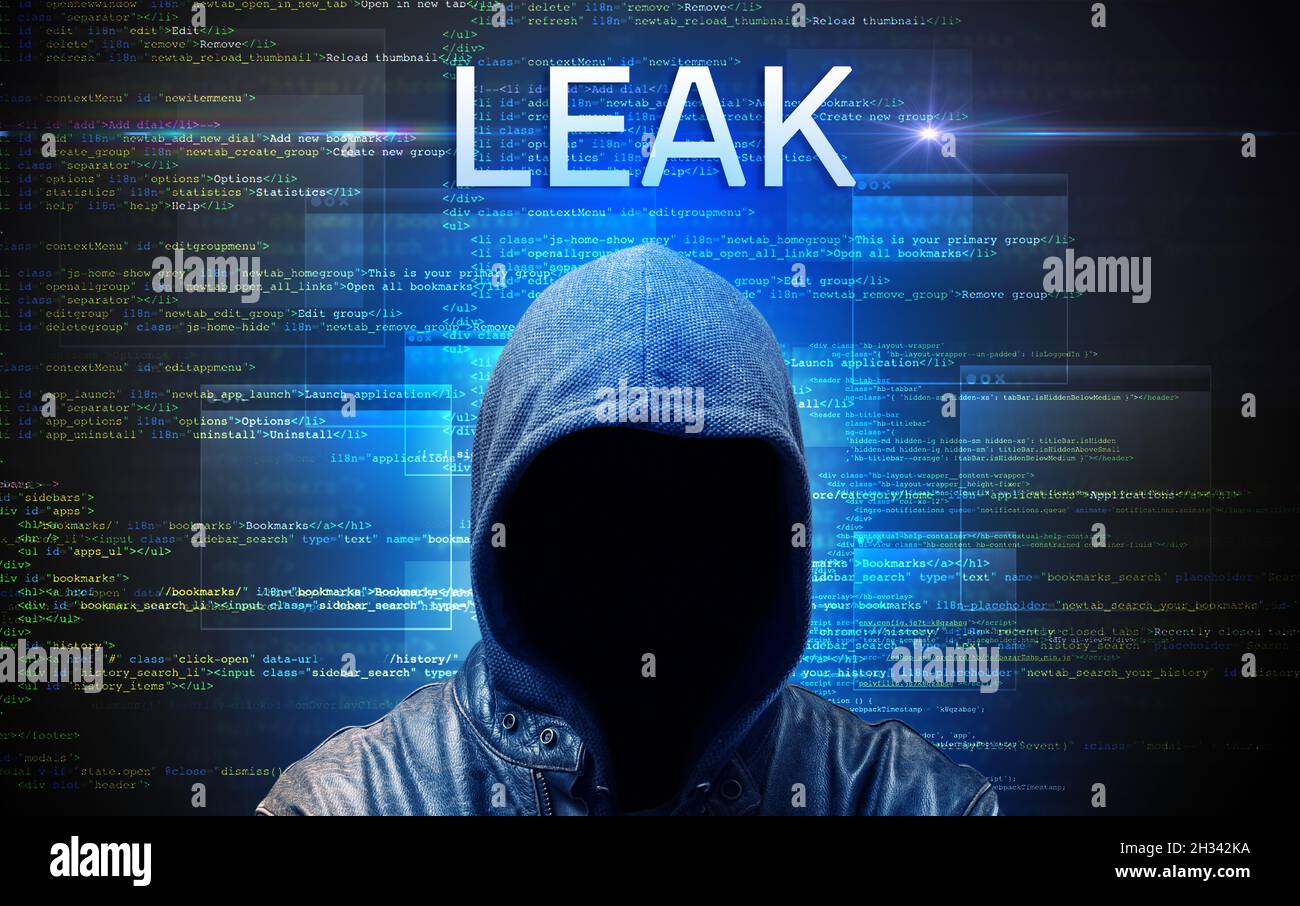 Faceless hacker on code background Stock Photo - Alamy