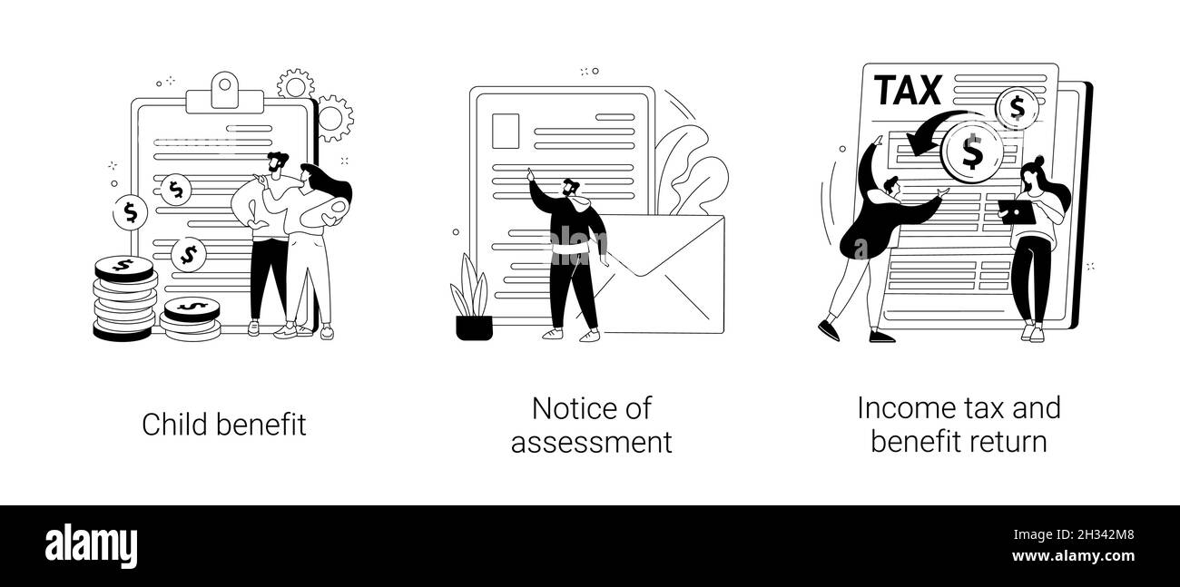 Income year abstract concept vector illustrations Stock Vector Image ...