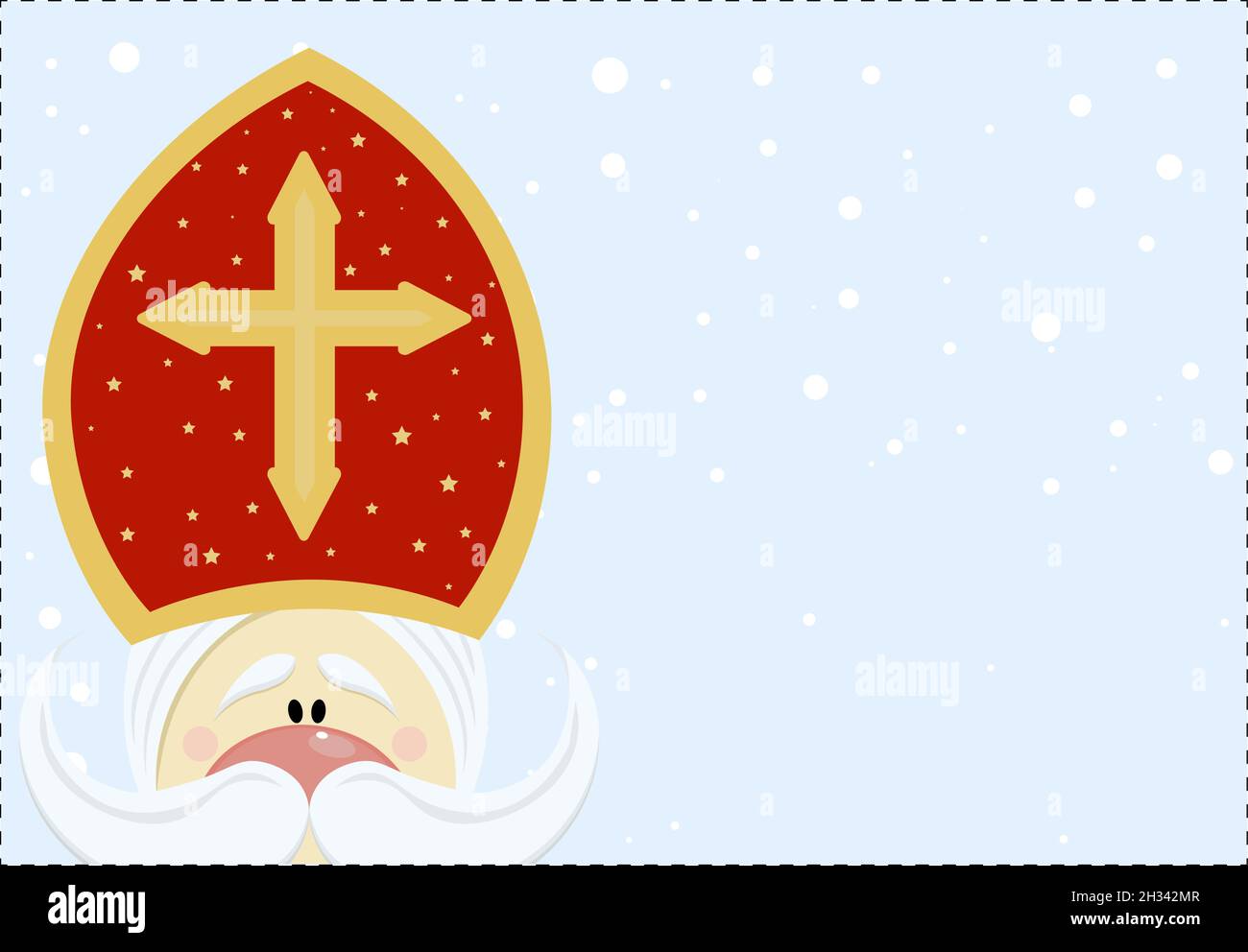 Cute postcard for Saint Nicholas Sinterklaas - greeting card or banner ...