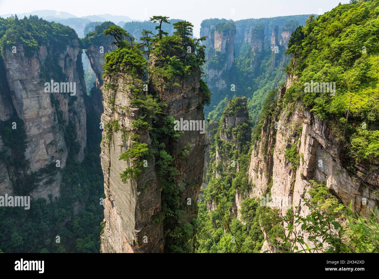 Tian Xia Di Yi Qiao is a natural stone arch in Zhangjiajie National ...