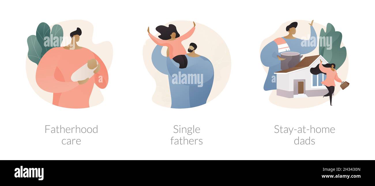 Fathers role abstract concept vector illustrations Stock Vector Image ...