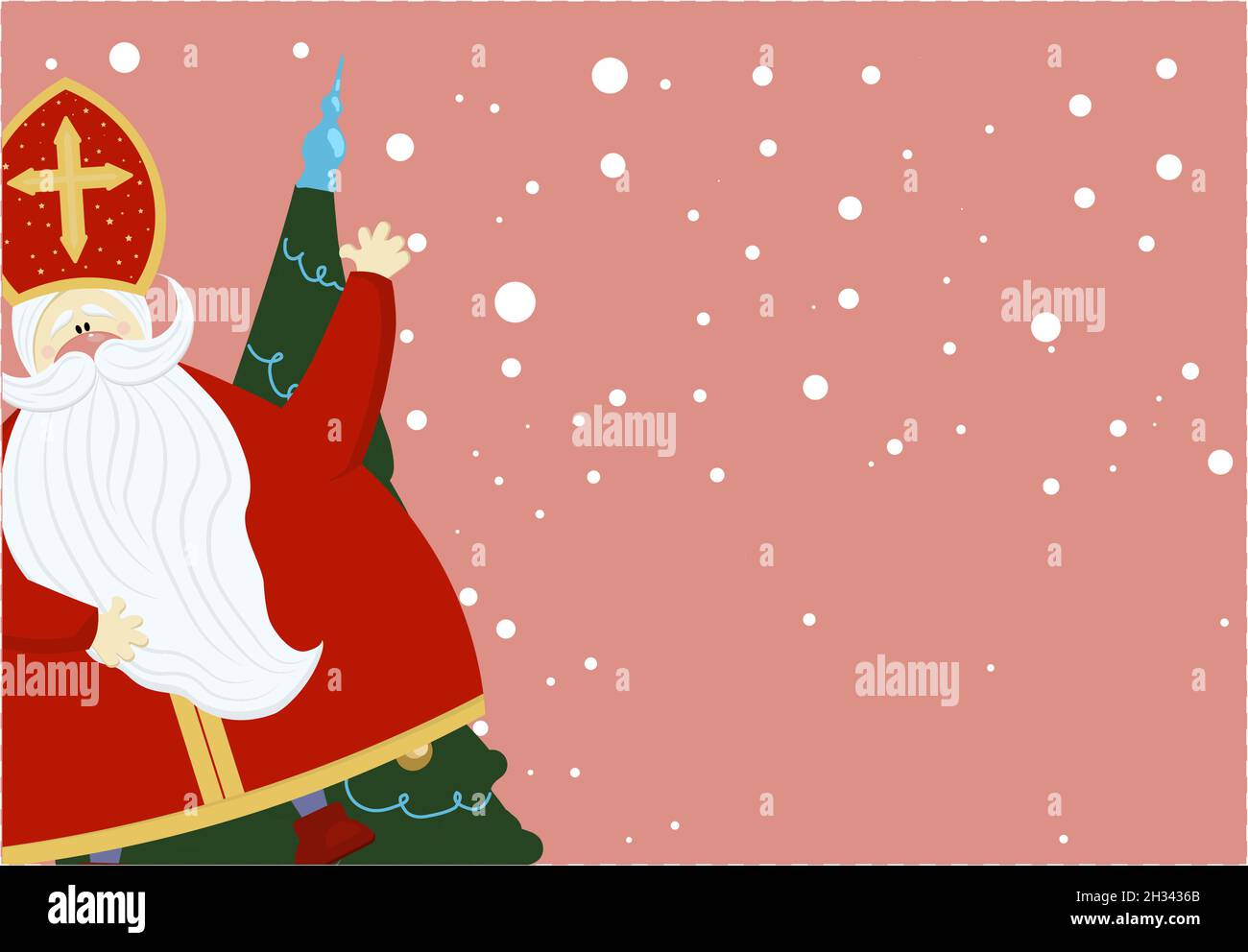 Cute postcard for Saint Nicholas Sinterklaas - greeting card or banner ...