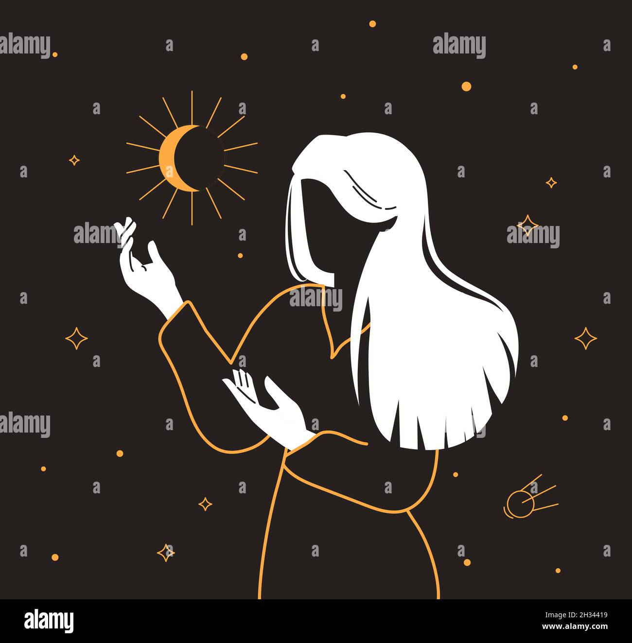 Mystical woman Stock Vector Images - Alamy