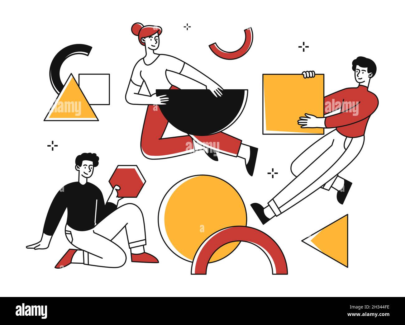 Geometric shapes concept Stock Vector Image & Art - Alamy