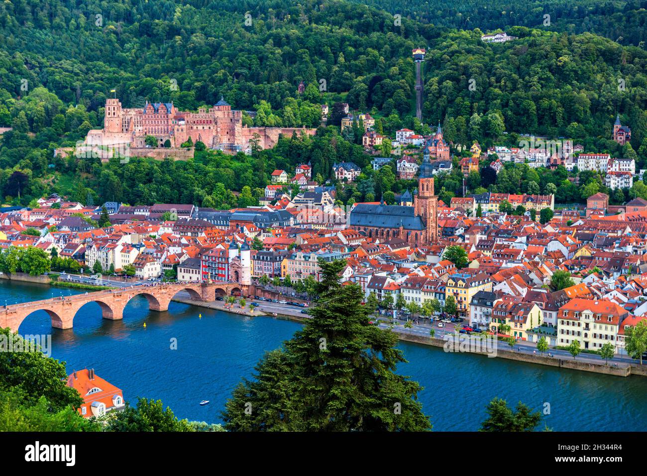 Heidelberg skyline aerial view from above. Heidelberg skyline aerial ...