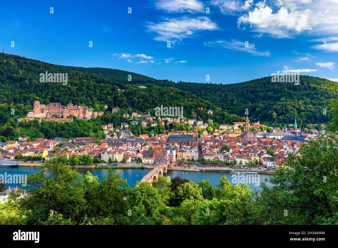 Heidelberg skyline aerial view from above. Heidelberg skyline aerial ...