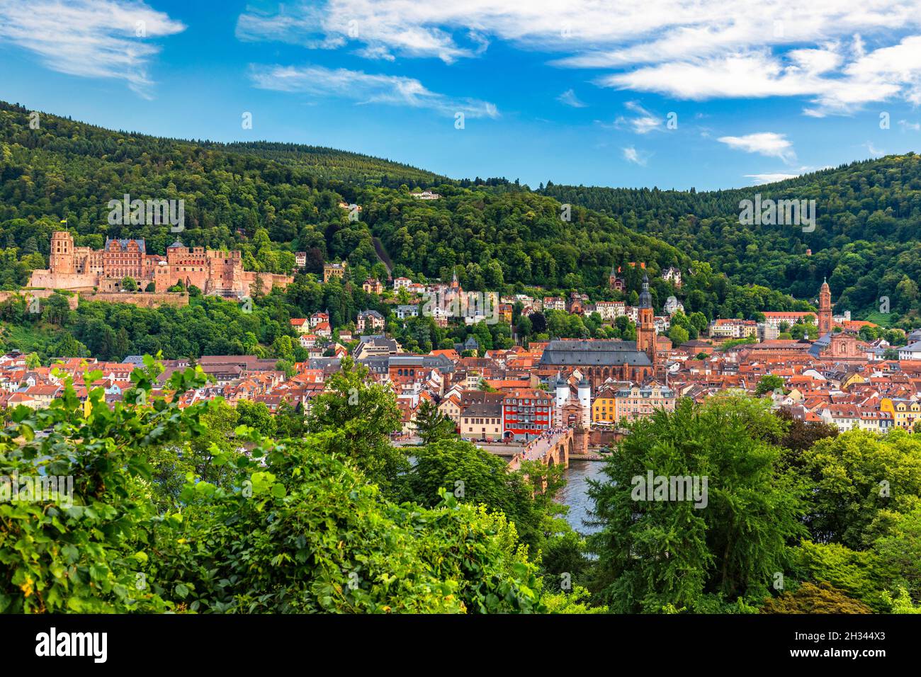 Heidelberg skyline aerial view from above. Heidelberg skyline aerial ...