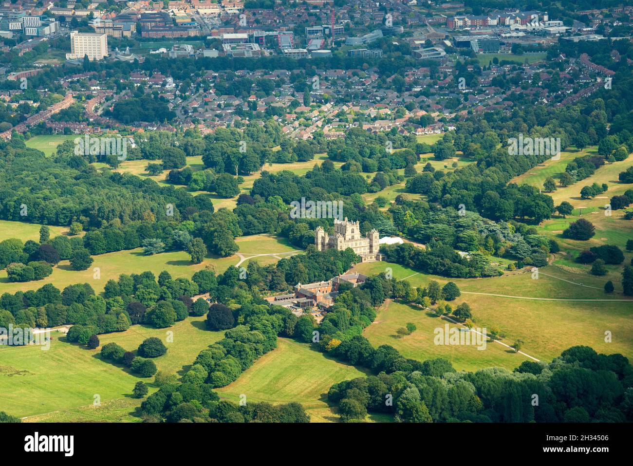 Aerial image of Wollaton Hall and Deer park, Nottingham Nottinghamshire ...
