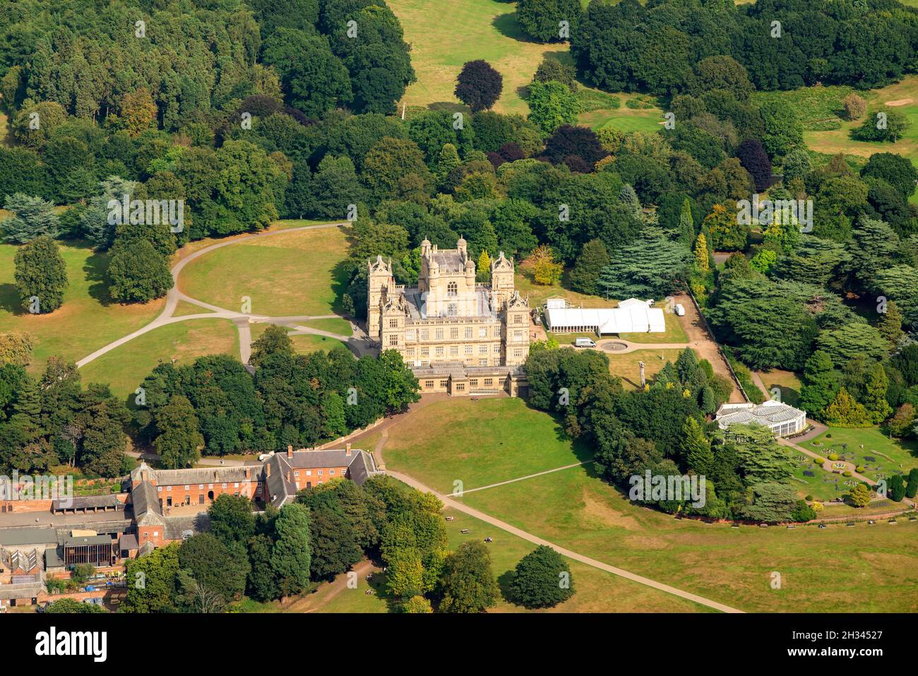 Aerial image of Wollaton Hall and Deer park, Nottingham Nottinghamshire ...