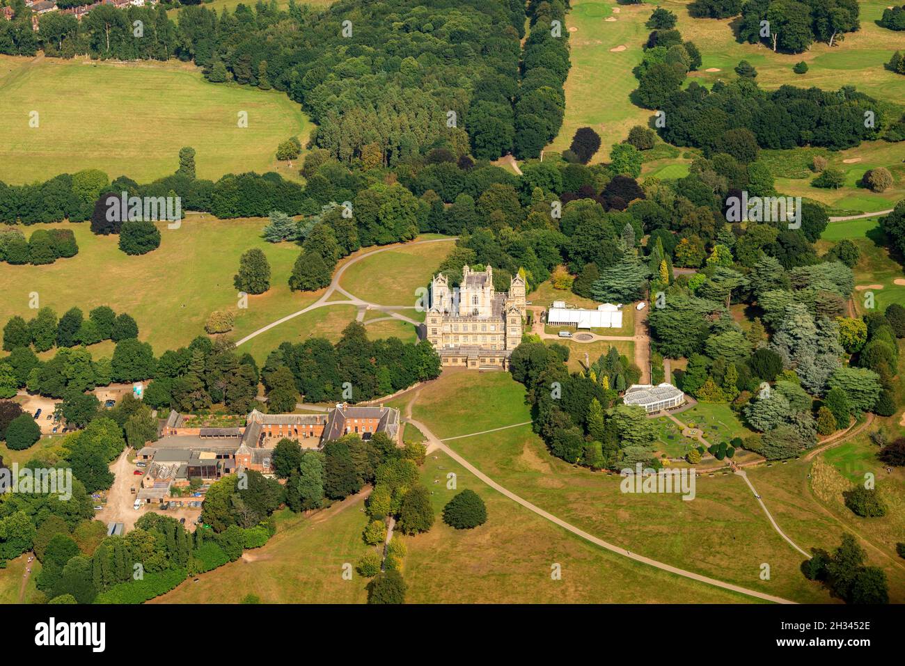 Aerial image of Wollaton Hall and Deer park, Nottingham Nottinghamshire ...