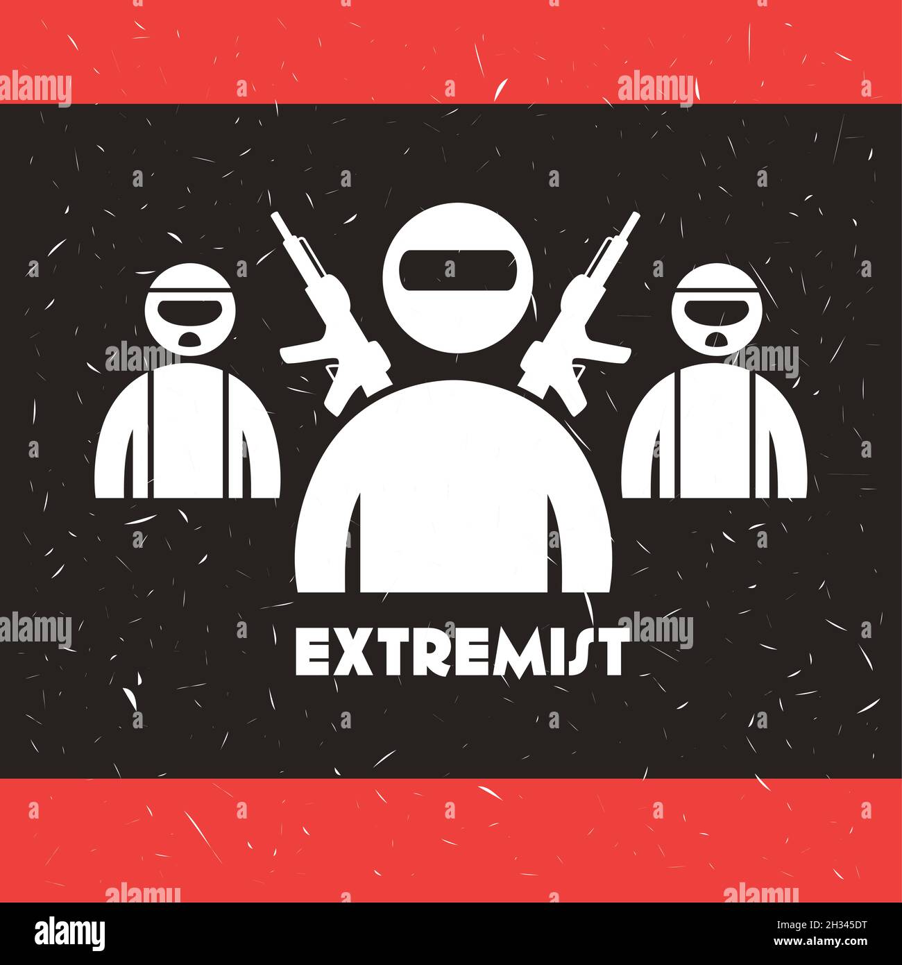 three extremists silhouettes set icons Stock Vector Image & Art - Alamy