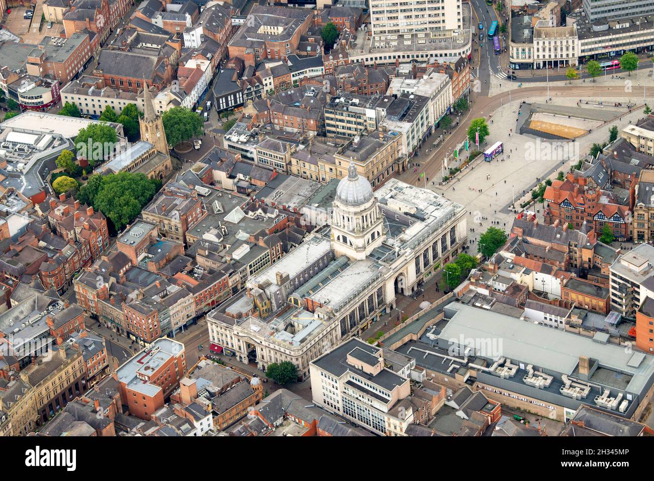 Aerial image of Nottingham City Centre, Nottinghamshire England UK ...