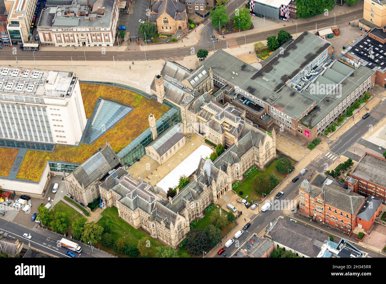 Aerial image of Nottingham City, Nottinghamshire England UK Stock Photo ...