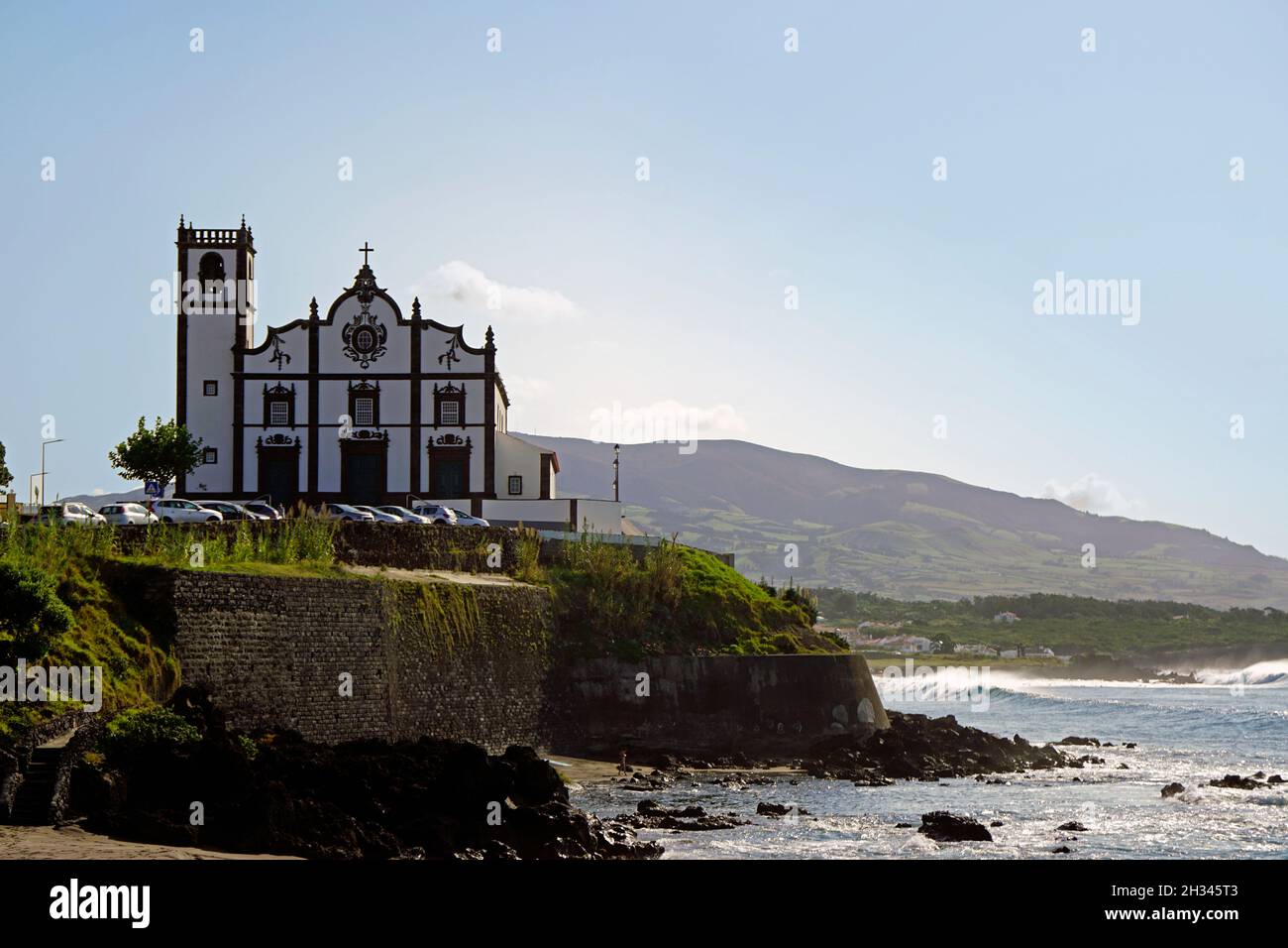 traditional church on the azores island sao miguel Stock Photo - Alamy