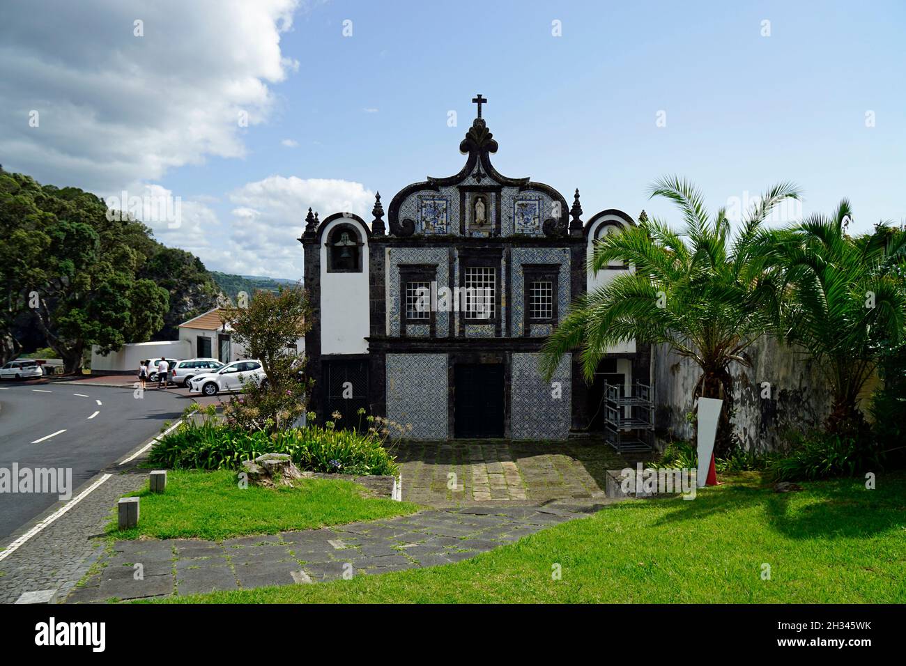 traditional church on the azores island sao miguel Stock Photo - Alamy