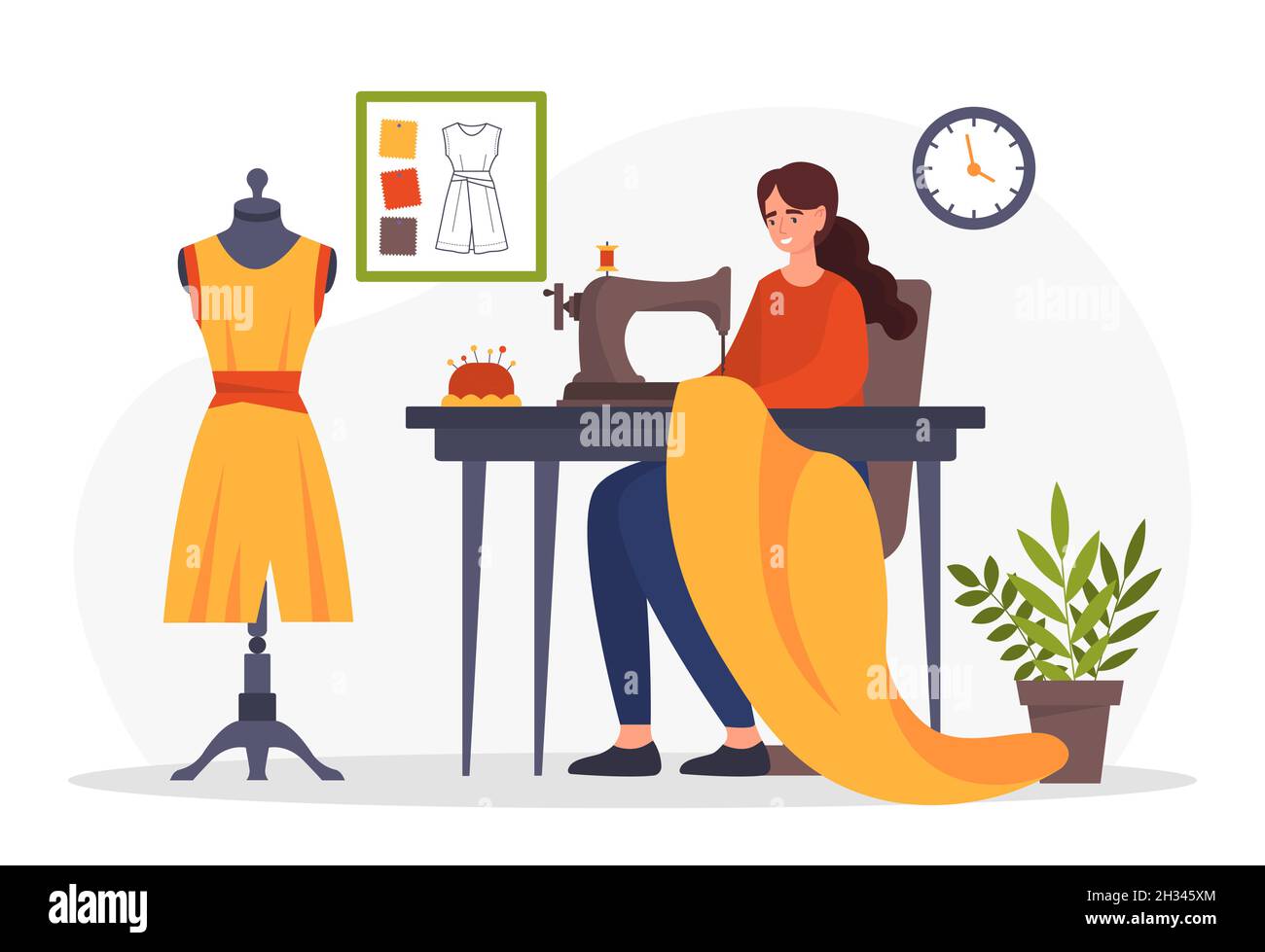 Fashion designer workshop female Cut Out Stock Images & Pictures - Alamy
