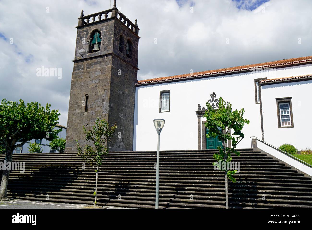 traditional church on the azores island sao miguel Stock Photo - Alamy