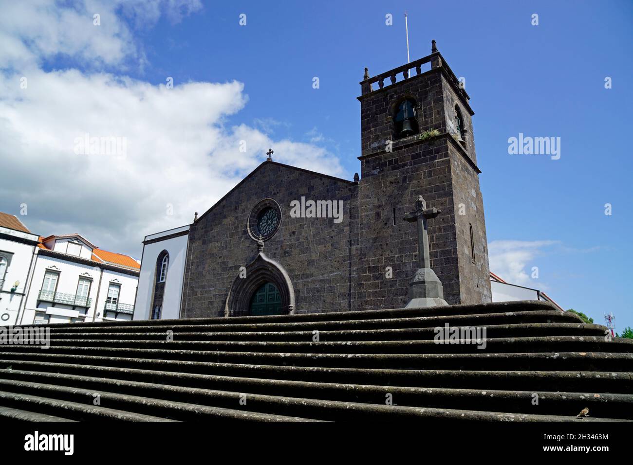 traditional church on the azores island sao miguel Stock Photo - Alamy