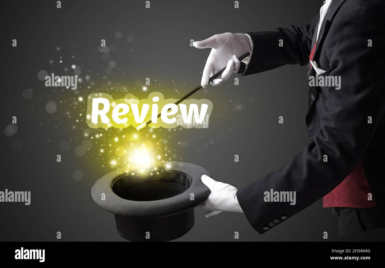 Illusionist is showing magic trick Stock Photo - Alamy