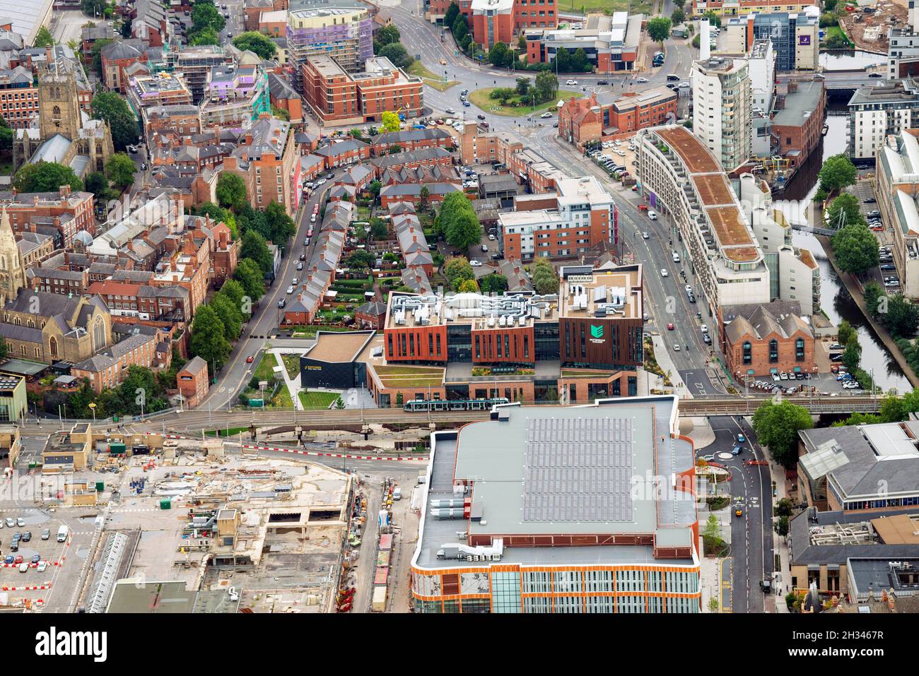 Aerial image of the South Side of Nottingham City, Nottinghamshire ...