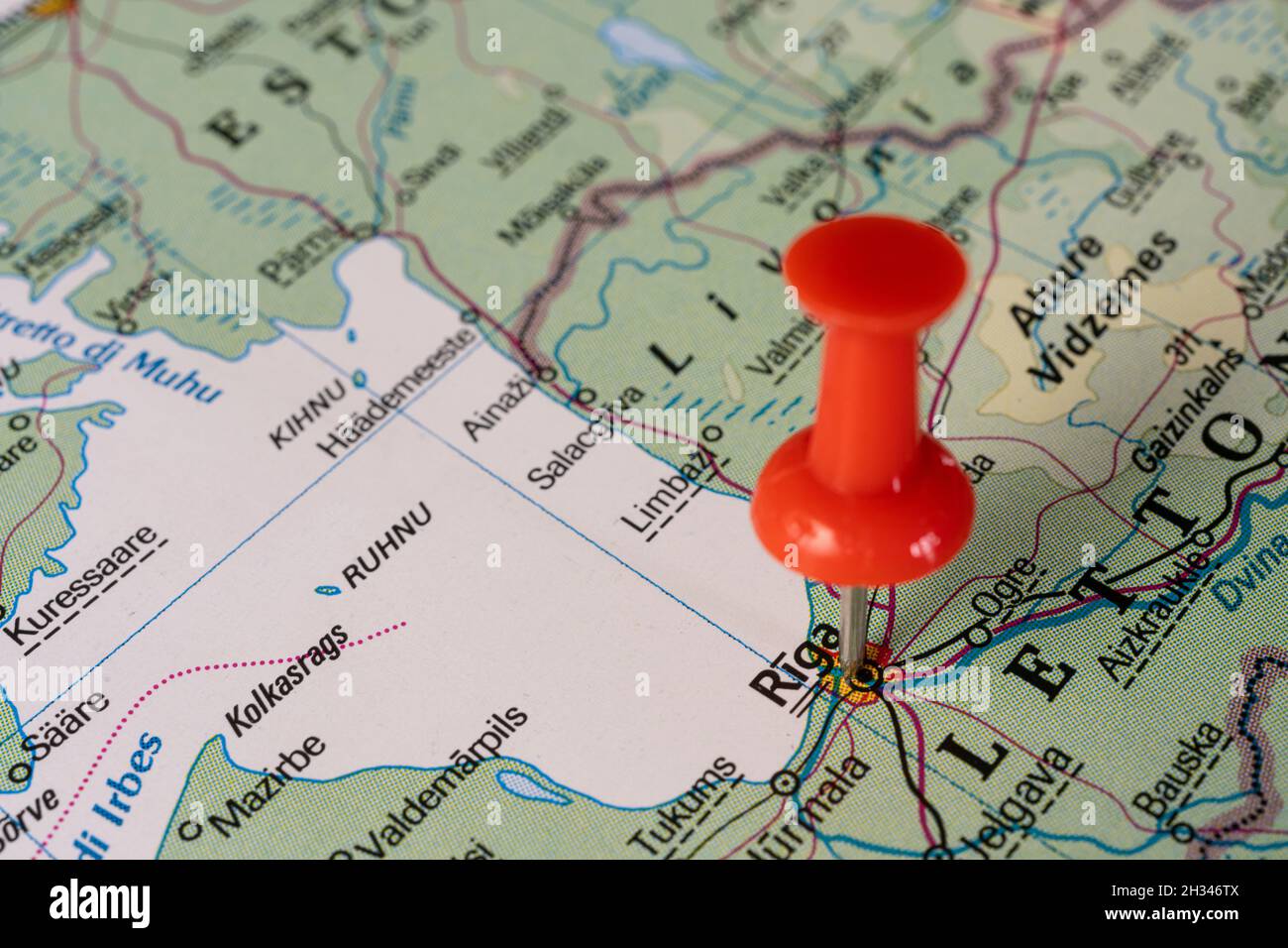 Riga on map hi-res stock photography and images - Alamy