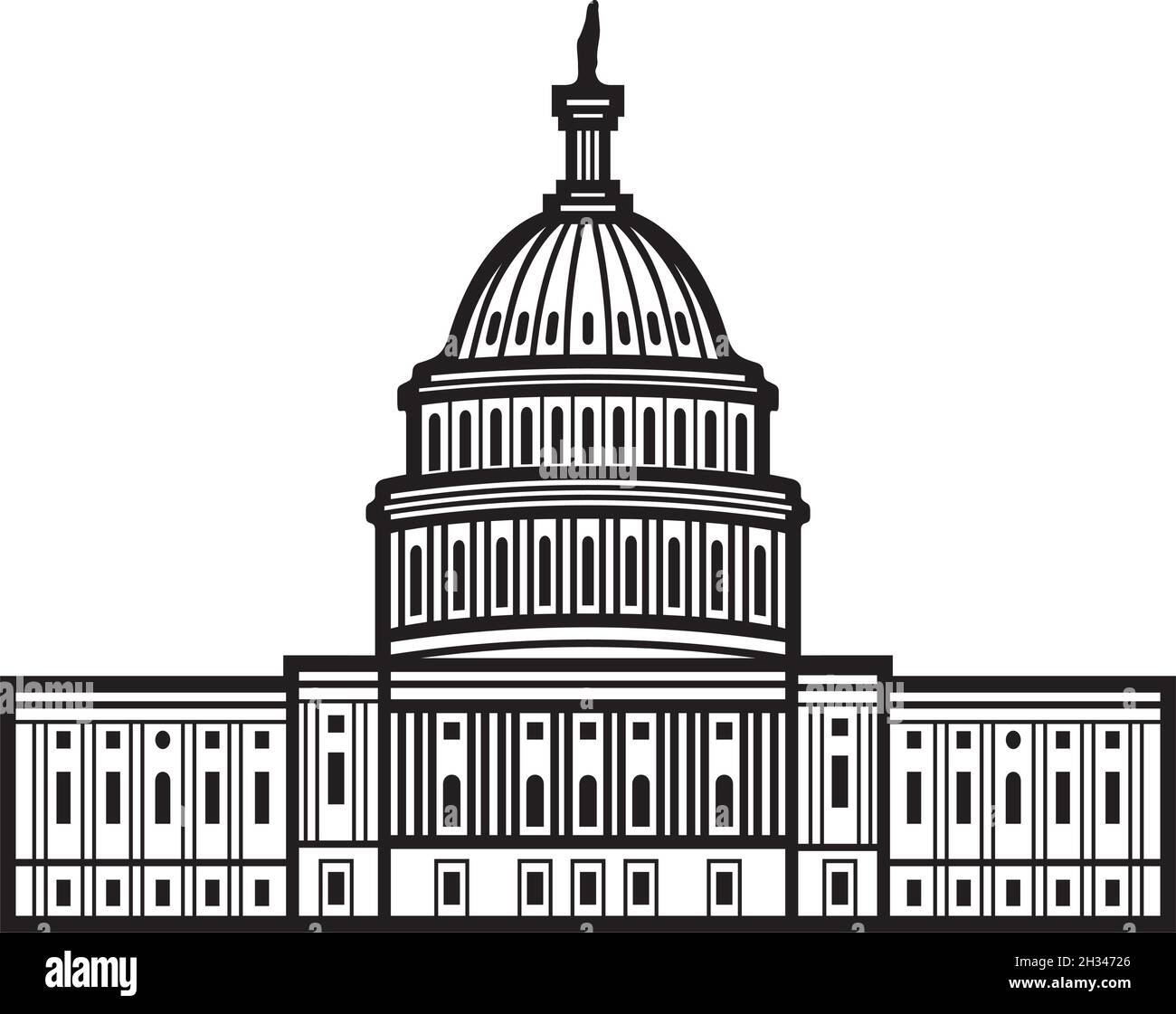 United States Capitol vector illustration Stock Vector Image & Art - Alamy