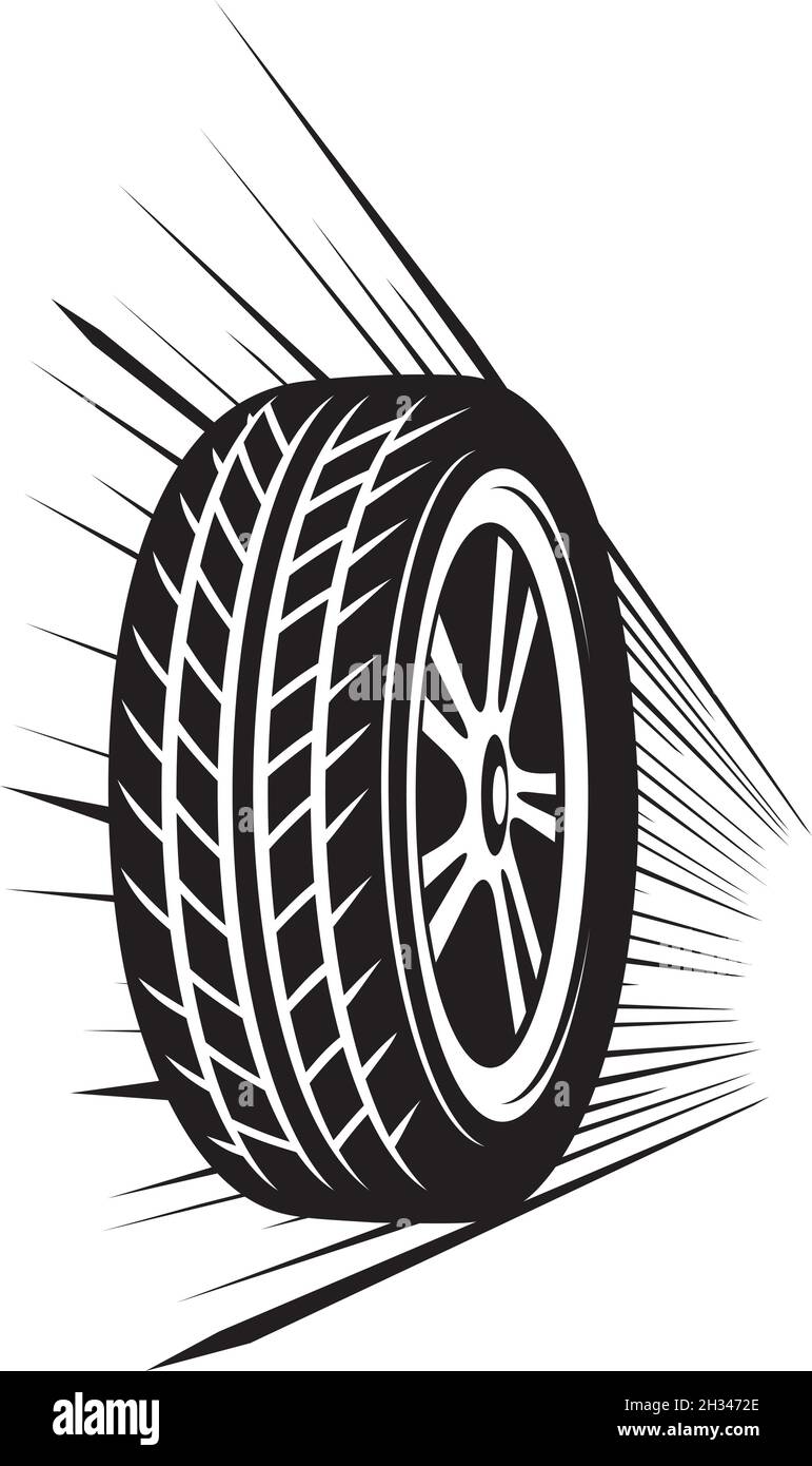 Wheel (vector tyre) illustration Stock Vector Image & Art - Alamy
