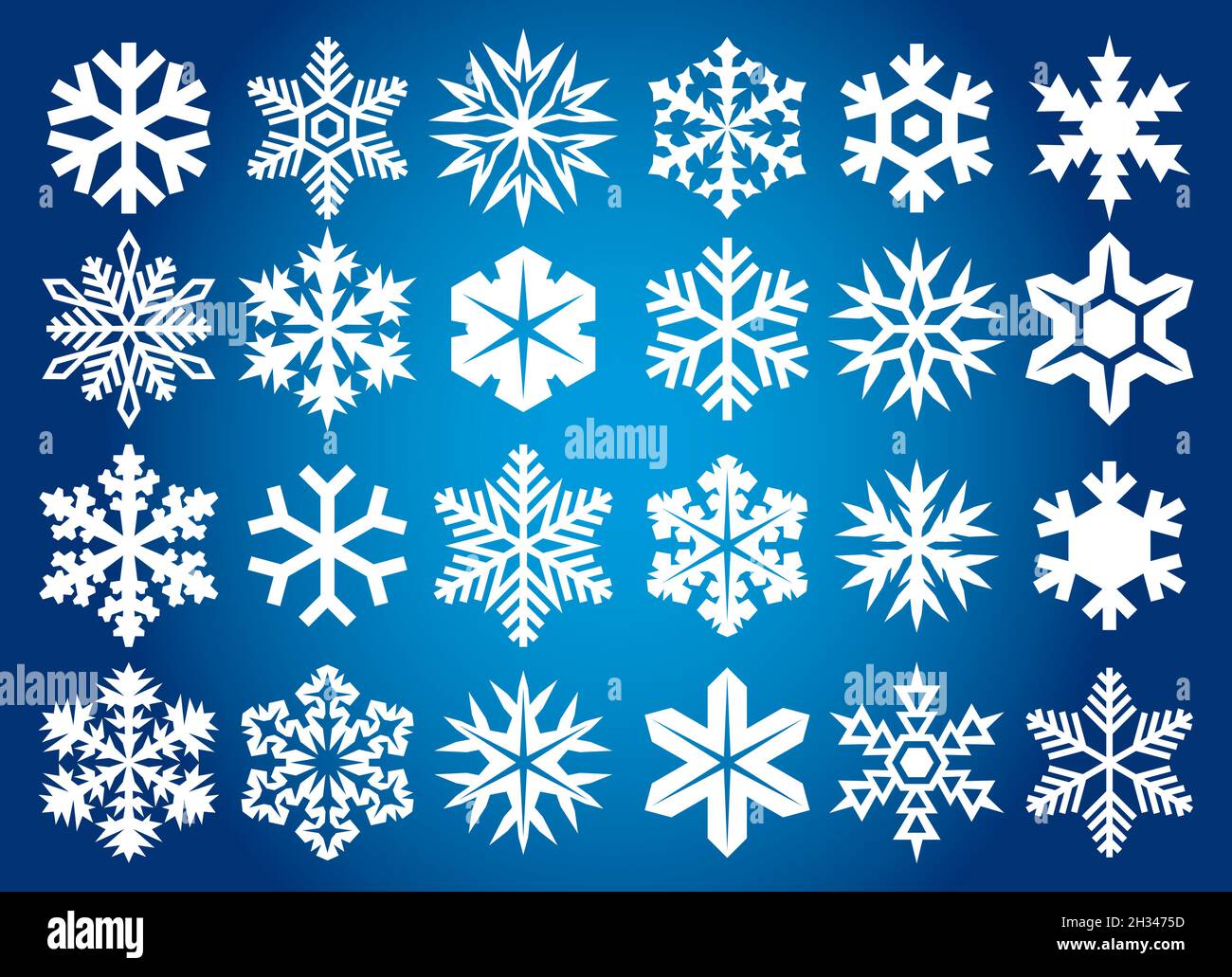 Collection of snowflakes vector illustration Stock Vector Image & Art ...