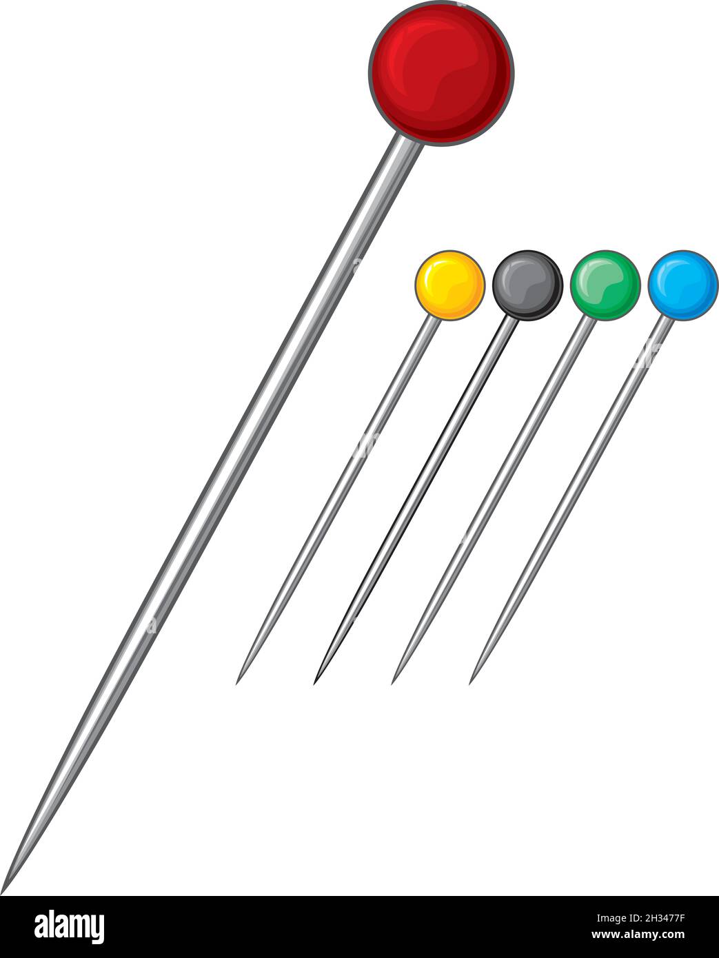 Sewing pins collection vector illustration Stock Vector Image & Art - Alamy