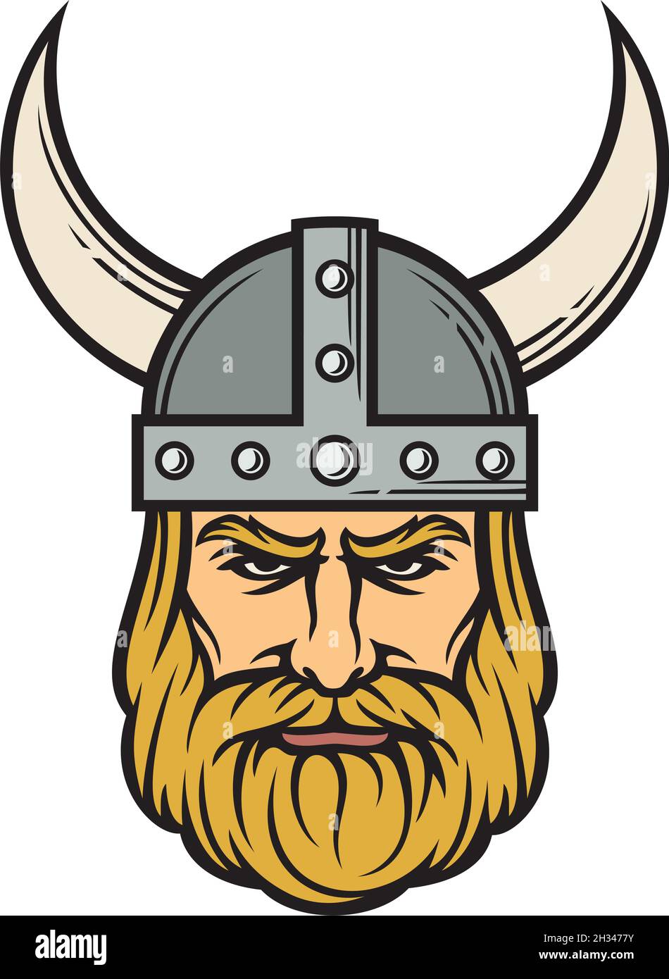 Viking head vector illustration Stock Vector Image & Art - Alamy