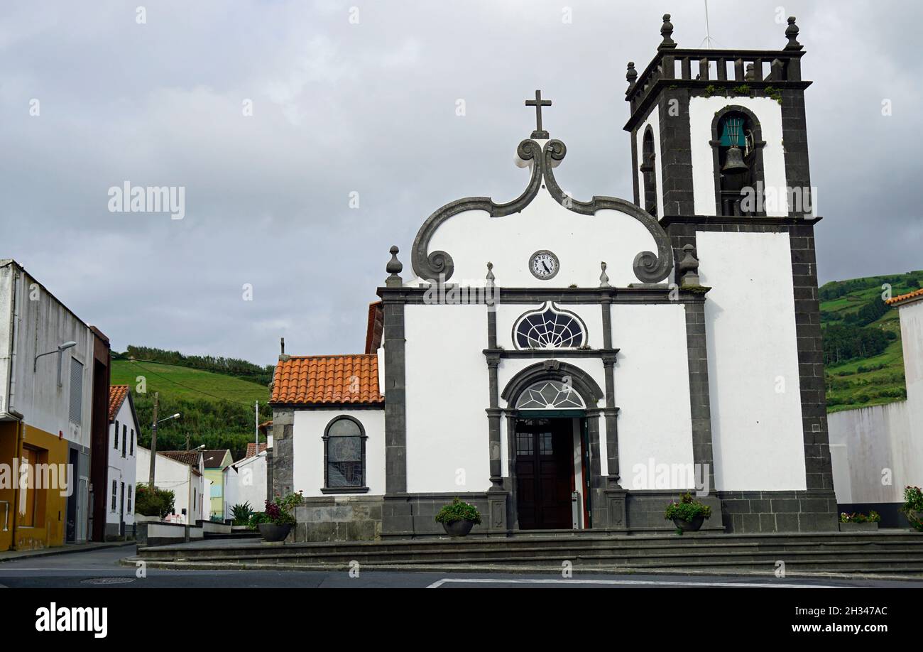 traditional church on the azores island sao miguel Stock Photo - Alamy