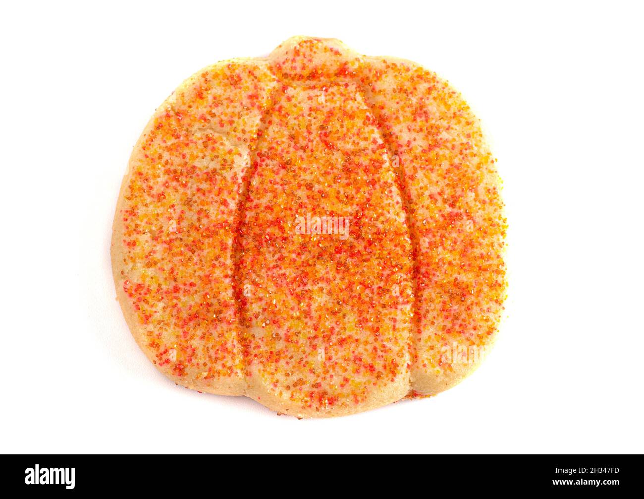 Pumpkin Shaped Sugar Cookies Isolated a White Background Stock Photo ...