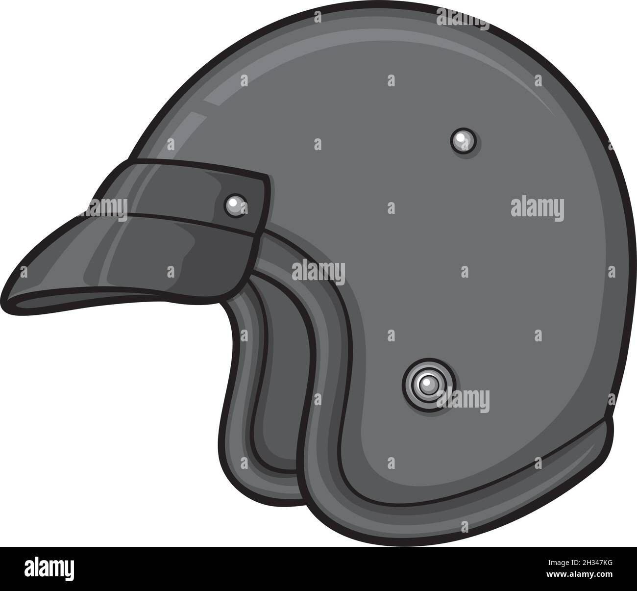 Retro motorcycle helmet vector illustration Stock Vector Image & Art ...