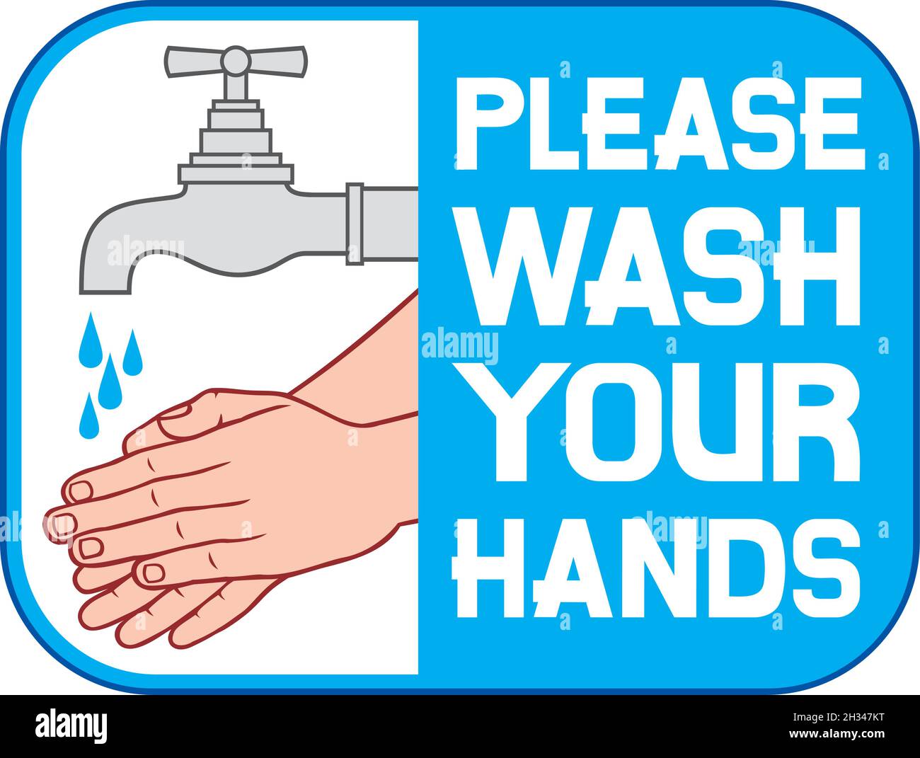 Please wash your hands sign vector illustration Stock Vector Image ...