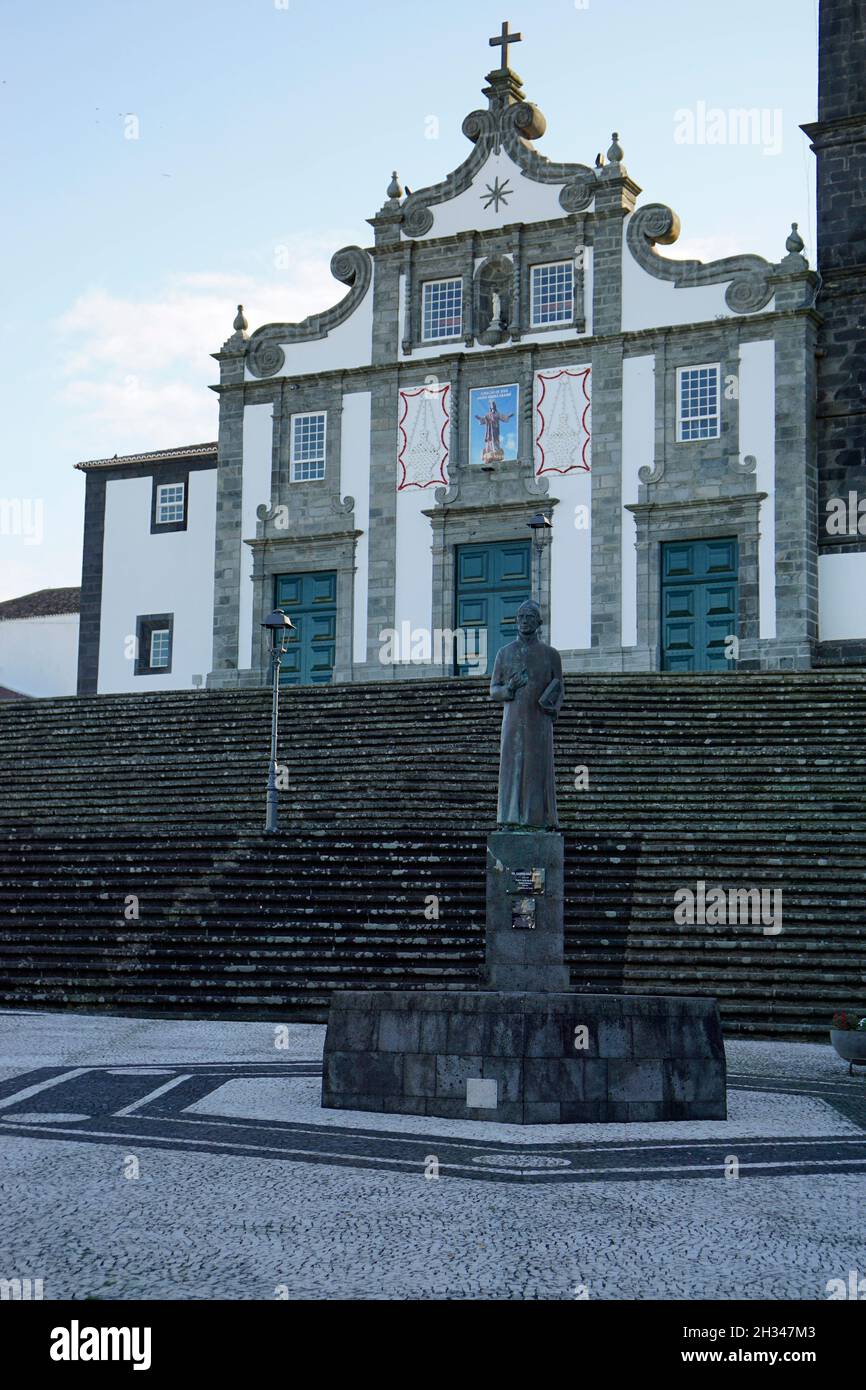 traditional church on the azores island sao miguel Stock Photo - Alamy